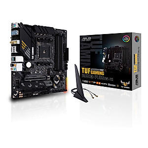 ASUS TUF Gaming B550M-PLUS (WiFi 6) AMD AM4 (3rd Gen Ryzen™) microATX Gaming Motherboard (PCIe 4.0, 2.5Gb LAN, BIOS Flashback, HDMI 2.1, USB 3.2 Gen 2, Addressable Gen 2 RGB Header and Aura Sync)