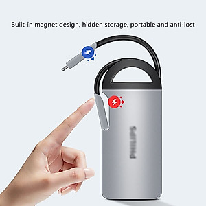 Port Expander USB C Docking Station 8-in-1 USB C Hub Adapter Aluminum Shell (4K HDMI, 3 USB3.0, SD/TF Card Reader, 60W PD, Ethernet Port USB Splitter