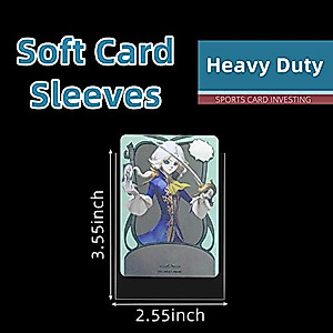1200 Pieces Clear Inner Sleeves Soft Penny Card Sleeves Fit for Standard Cards Playing Card Sleeves for Trading Protective Cards for Boys Girls Business Sports (2.71 x 3.84 inch)