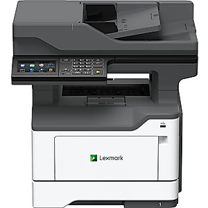 Lexmark MX521de Monochrome All-in One Laser Printer, Scan, Copy, Network Ready, Duplex Printing and Professional Features, Print Speed 46 ppm, Grey, 4.3 inch Touchscreen (36S0800)