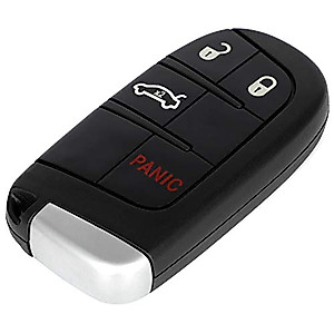 SCITOO Keyless Entry Remote Key Fob SHELL CASE Replacement for 4 Buttons Uncut Car Key for Dodge for Challenger for Charger for Journey for Dart for Durango 1pc FCC M3N-40821302 M3N40821302
