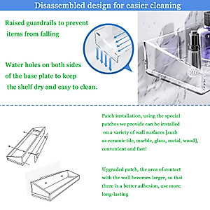 KATASKI Acrylic Bathroom Shelves,15.7inch Acrylic Shelf Transparent Wall Mounted，No-Drill Thick Clear Storage and Display Shelf, Floating Shelves.Transparent 2 Pack