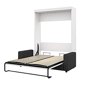 Bestar Edge Queen Murphy Bed with Sofa, White