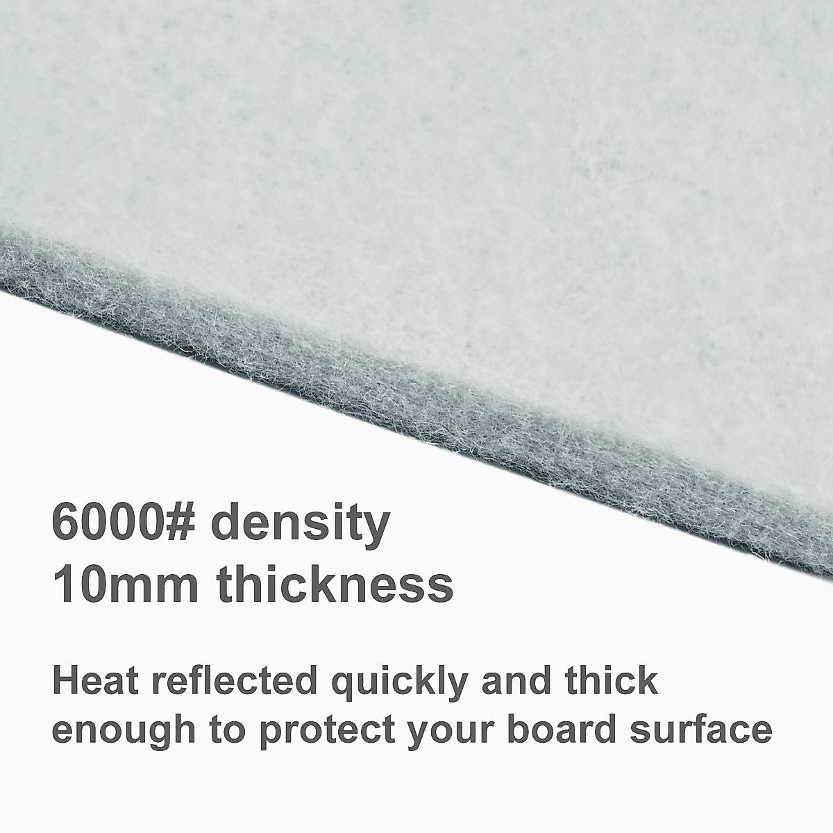 Duwee Delux Ironing Board Padding, Extra Dense Felt Material with 10 mm Thickness (54" x 18")