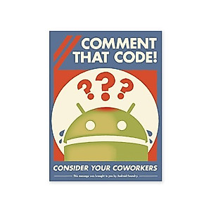 Android "Comment That Code" Poster