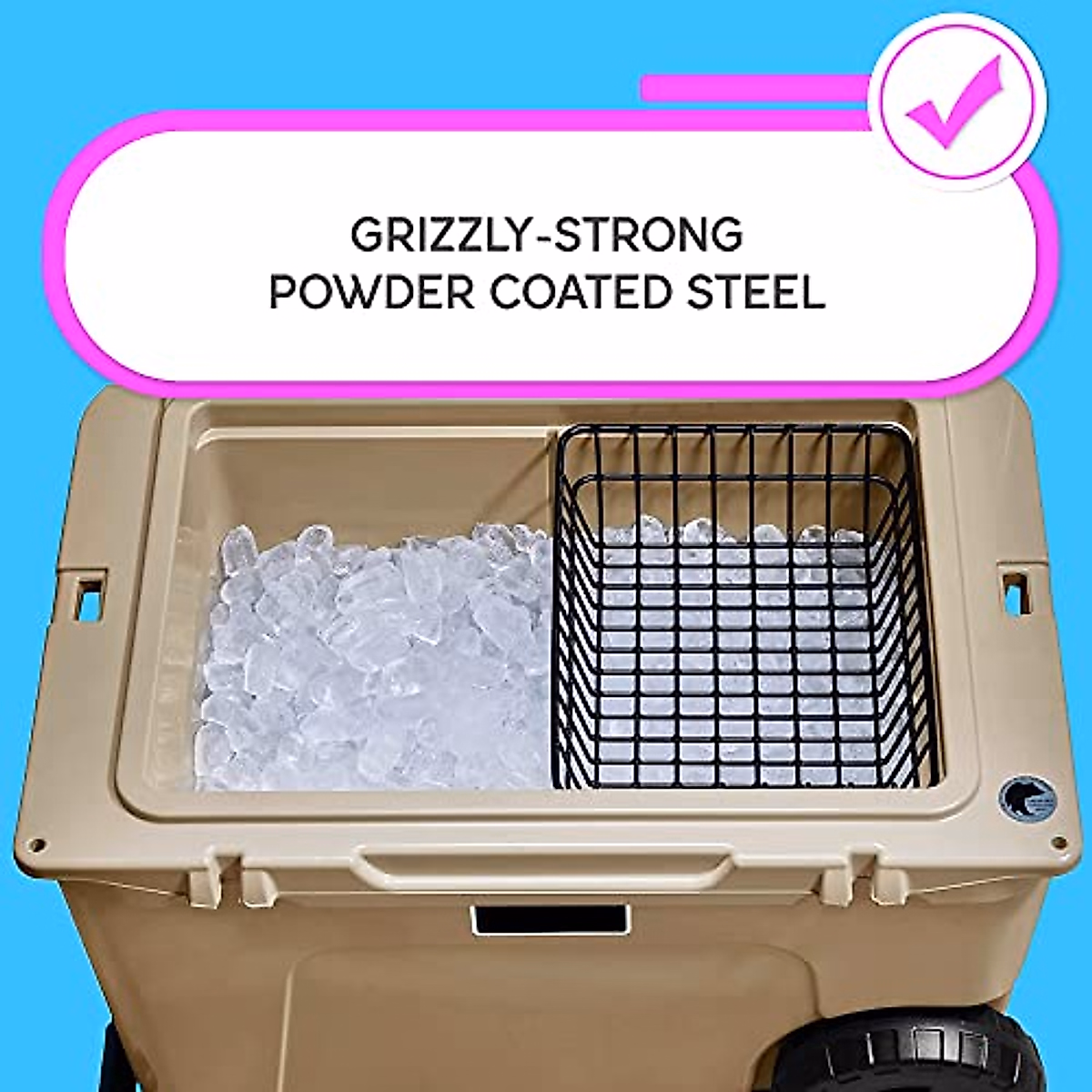 Cooler Basket for YETI Tundra Haul, YETI Roadie 48, and YETI Roadie 60 - Wire Cooler Rack for YETI Wheeled Coolers - Compatible with YETI Cooler Accessories, Cooler Dividers, and YETI Accessories