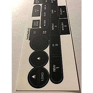 Decal USA brand FITS; 2005 2006 Ford Mustang 4.6 GT Shaker 500 & Convertible Replacement Radio Button Stickers Decals New USA CD Player 6 DISC 6-CD Button Overlay Kit