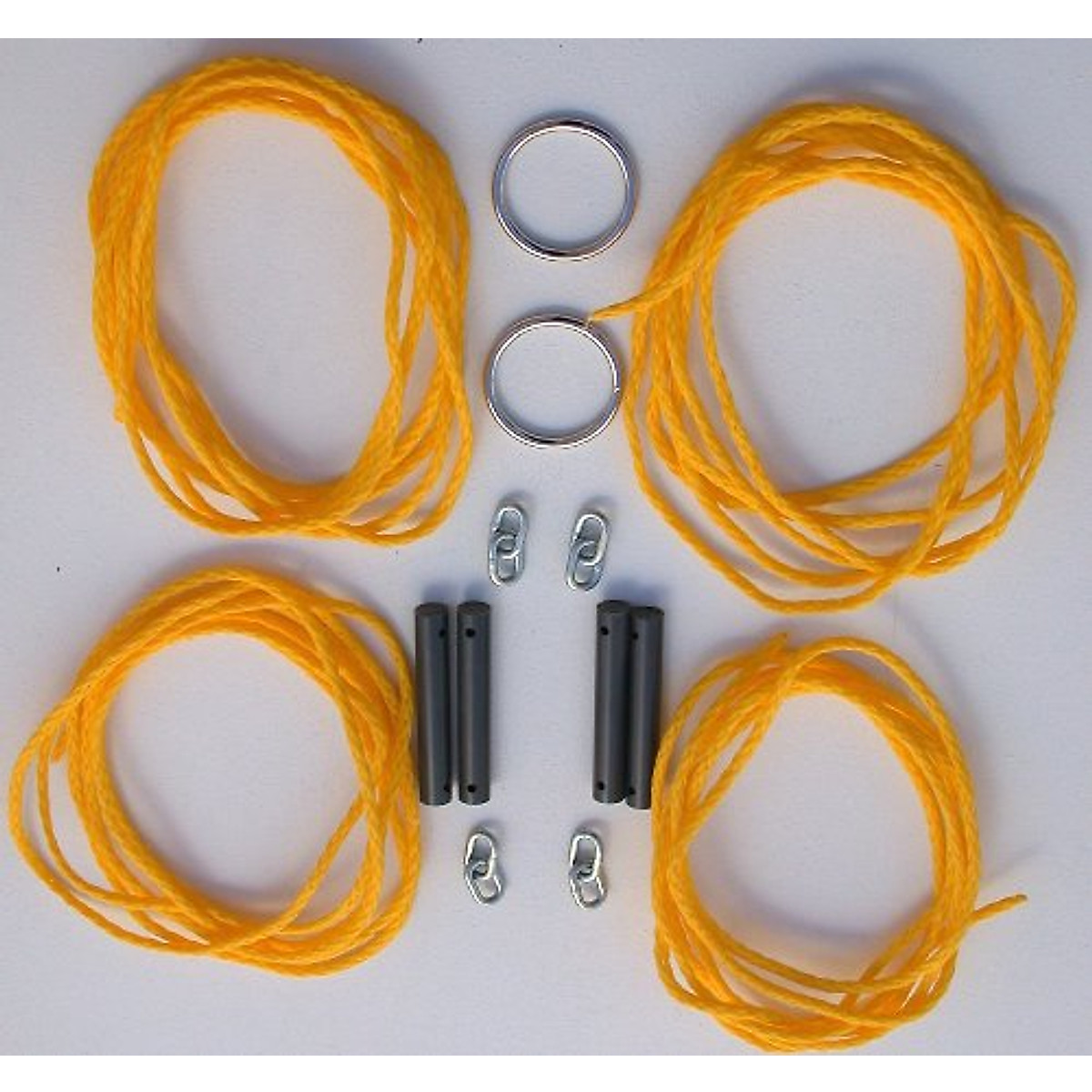 Home Court Portable Set Guy Line Rope Sets (Yellow, Pull-up Style Ropes)