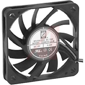 OD6010-12LB21 DC Fan, 12V, 60x60x10mm, 14CFM, 26dBA, 1.2W, 3400RPM, Wire Leads