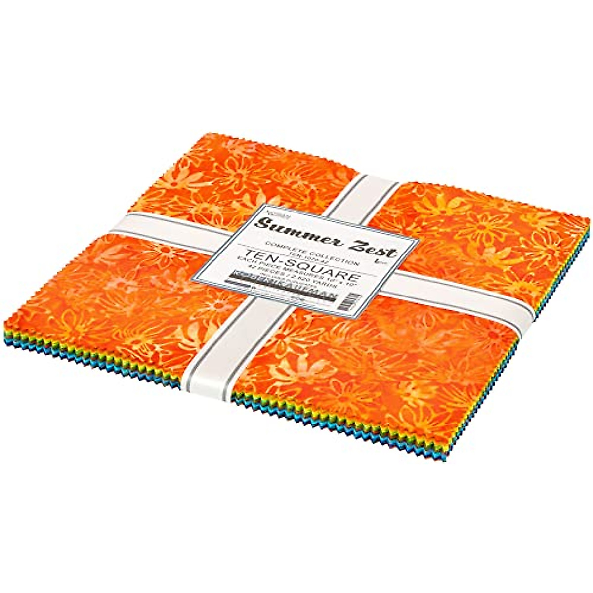Lunn Studios Artisan Batiks Summer Zest Ten Square 42 10-inch Squares Robert Kaufman TEN-1070-42
