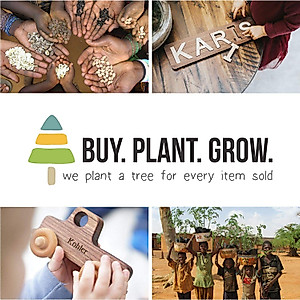 Smiling Tree Toys Personalized and Customizable Keepsake Baby Memorial Block, Handmade in The USA Using Natural Organic Wood