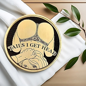 SJWOW 2PCS Heads and Tails Coin Sexy Woman Coin Challaenge Coin Lucky Coin Token Funny Prank Gifts for Coin Collectors