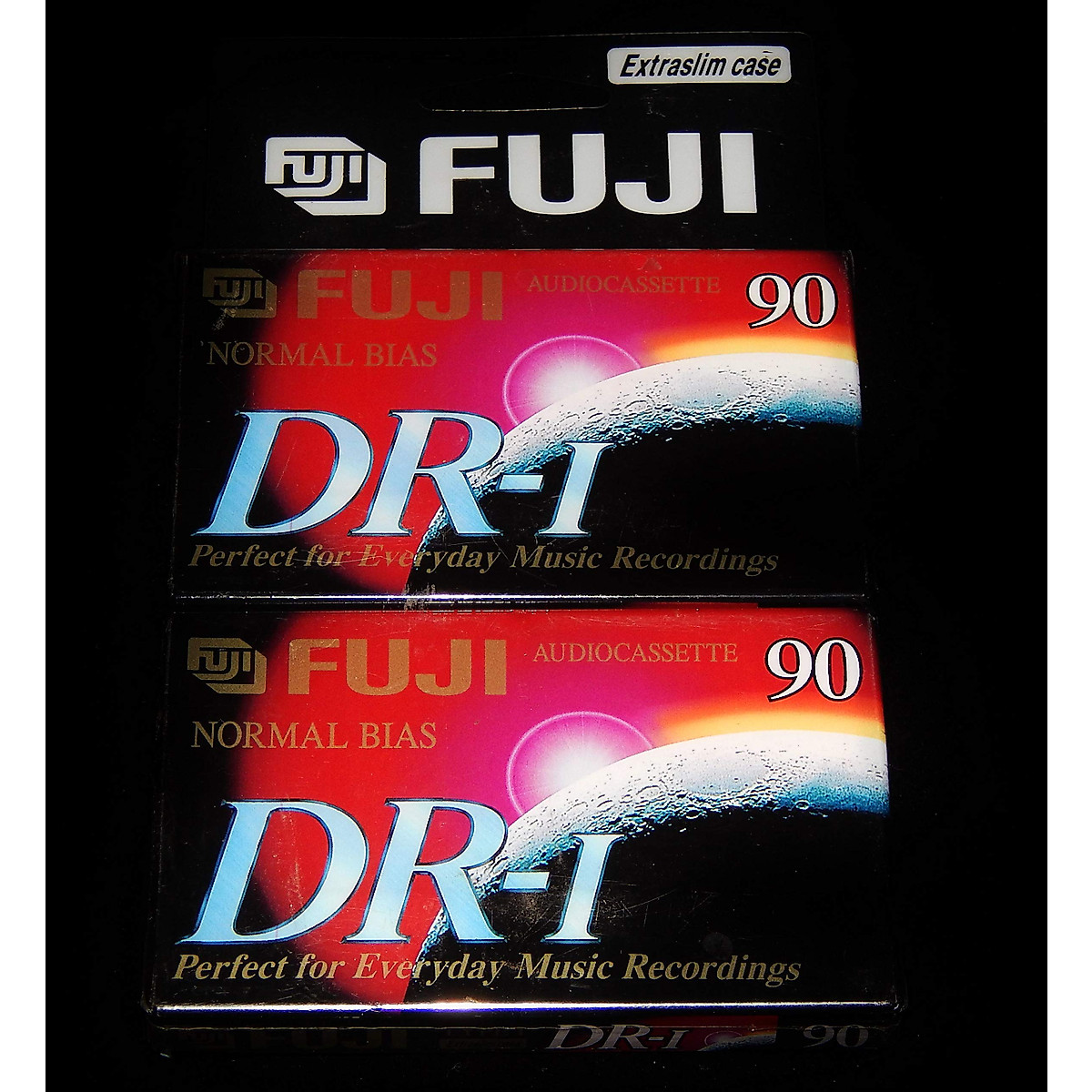 Fuji Dri90 Blank Audio Cassette 2pk Extraslim Case