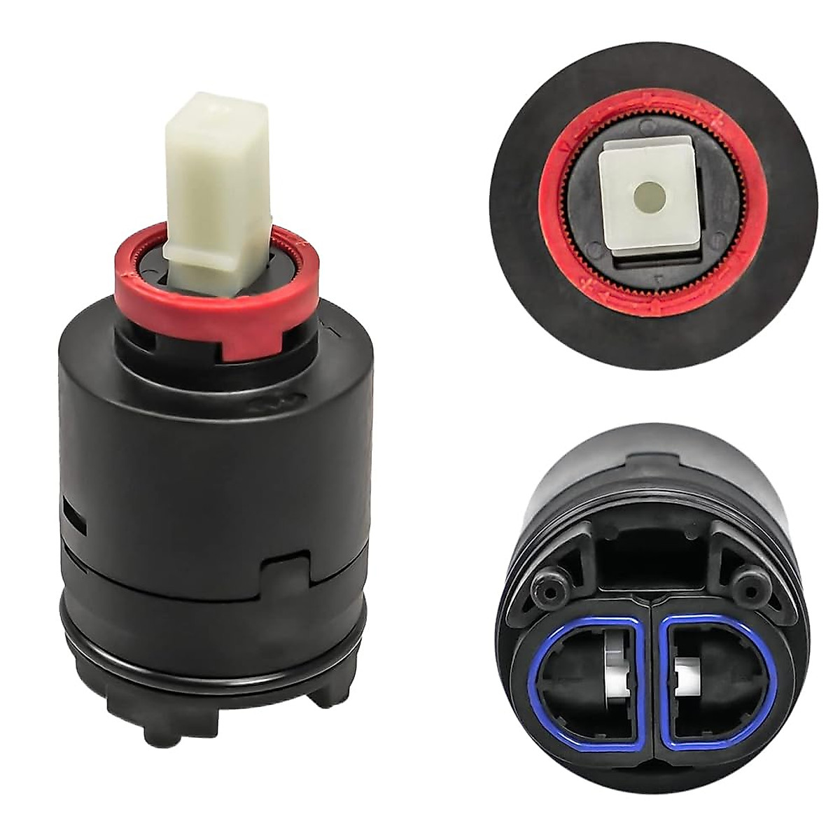 Pressure Balance Cartridge for Shower Faucet, 40mm Cartridge with Distributor, Replaces Part # 40PHF-2