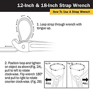 Titan 21315 12-Inch Strap Wrench, 12" Handle