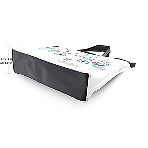 My Daily Women Tote Shoulder Bag Cute Watercolor Cat Handbag Medium