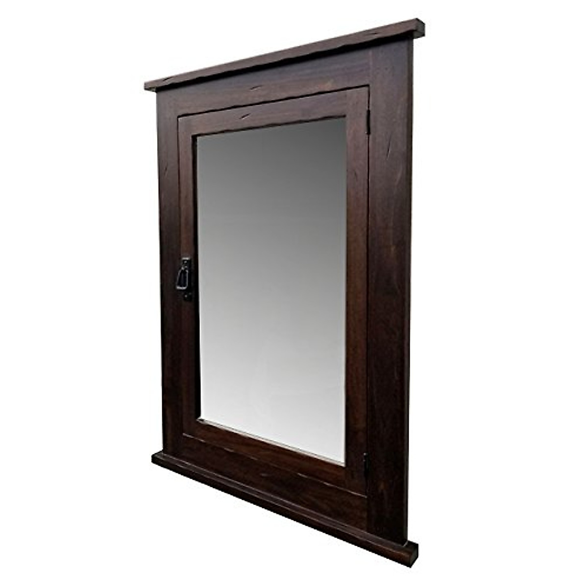 D&E Wood Craft Cabinets 24W x 33H Rustic Mission Recessed Medicine Cabinet/Dark Finish