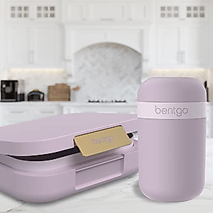 Bentgo® Snack Cup - Reusable Snack Container with Leak-Proof Design, Toppings Compartment, and Dual-Sealing Lid, Portable & Lightweight for Work, Travel, Gym - Dishwasher Safe (Orchid)