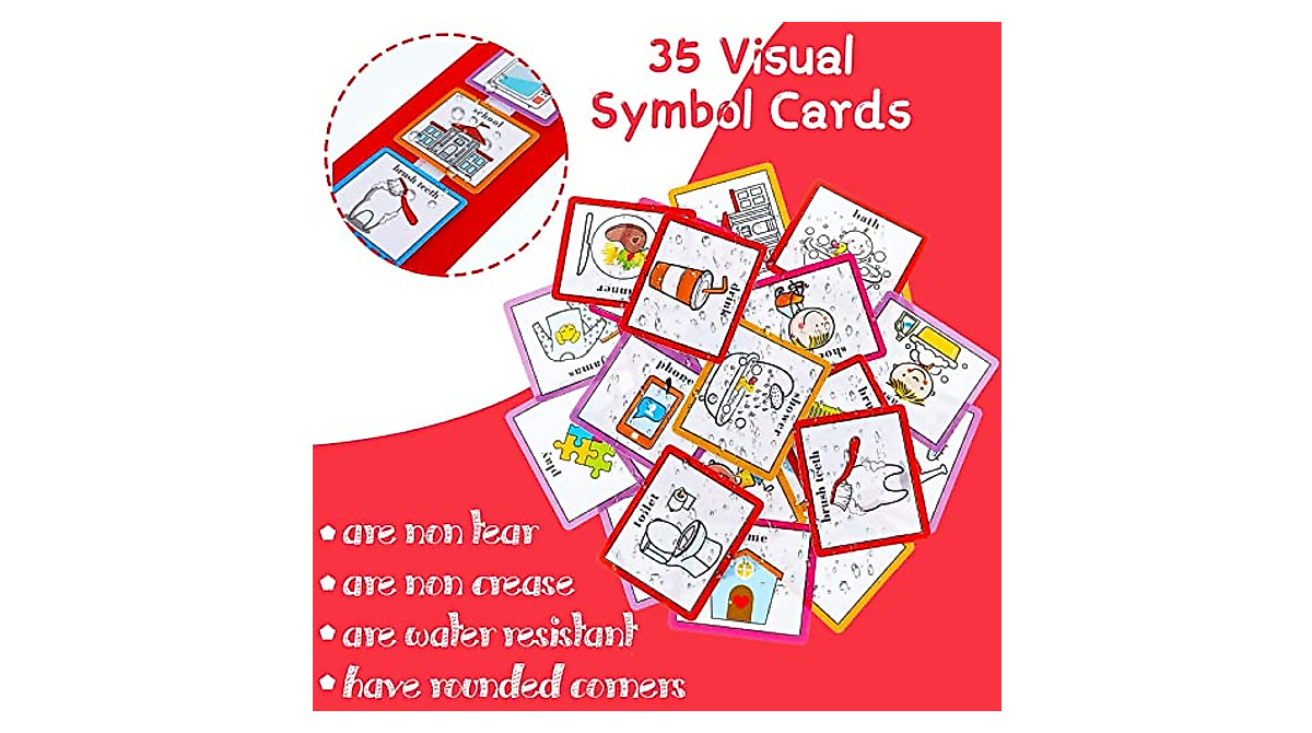 Visual Schedule Cards for Kids - 35 Piece Routine Chart for Autism