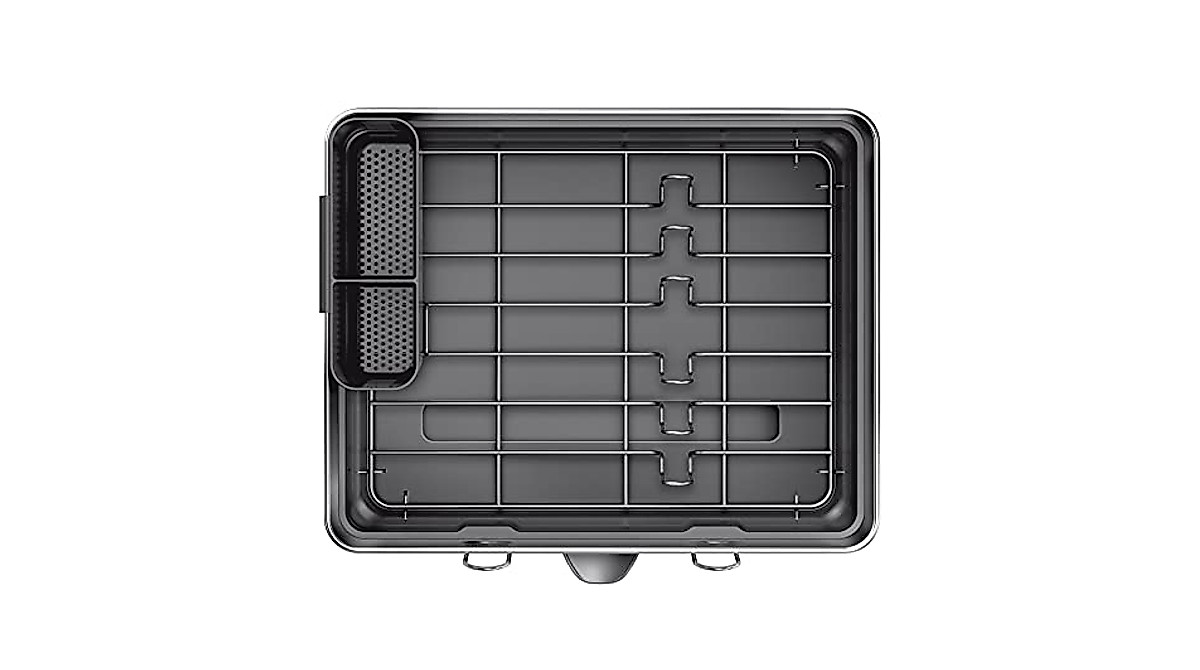 simplehuman Compact Dish Rack: Swivel Spout & Steel Frame