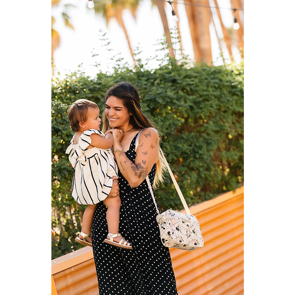 Petunia Pickle Bottom Companion Diaper Clutch with Fold-Out Changing Pad, For On-The-Go Parents, Fits Baby Essentials, Lightweight & Easy To Clean (Shimmery Minnie Mouse)