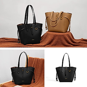 Cnoles Women Purse And Handbags for Women Tote Shoulder Crossbody Satchel Hobo Bags Purse Designer Handbags Genuine Leather Black