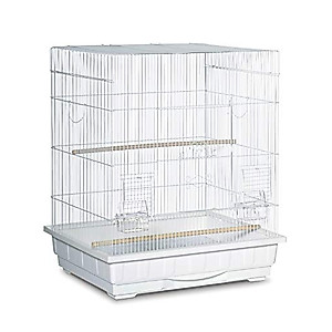 Prevue Pet Products Square Top Parakeet Cage, White