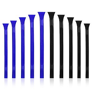 Grevosea 10 Pieces Plastic Scraper Tool, Lottery Ticket Scratcher Tool Carbon Fiber Multi-purpose Scraper Non-scratch Cleaning Tool for Tight Spaces Crevices Stickers Labels Oil Stains Food Dirt