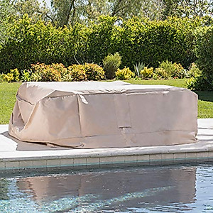 Christopher Knight Home Shield Outdoor Waterproof Fabric Chat Set Cover, Beige