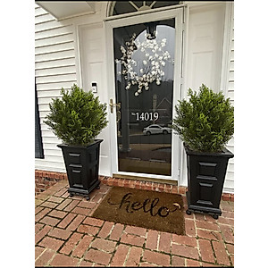 momoplant —24Inch/2 FT Outdoor Artificial Boxwood Garden Torch Shaped Topiary Tree Artificial Topiaries Bushes Potted Fake Plants Outdoor/Indoor Decor（Set of 2）