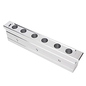 DIY Lipstick Mould, 12.1mm 6 Holes Dual Use Aluminium Alloy DIY Lipstick Mold Cosmetic Lip Maker Cosmetic Accessories Making Tool for Lipstick (Silver)