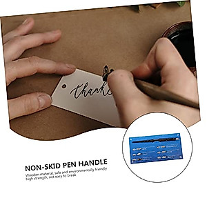 TEHAUX 1 Set acrylic dip pen Glass desktop resin calligraphy pen dip pen student wood calligraphy pen penholder acrylic pen pen set calligraphy drawing pen comics english calligraphy pen
