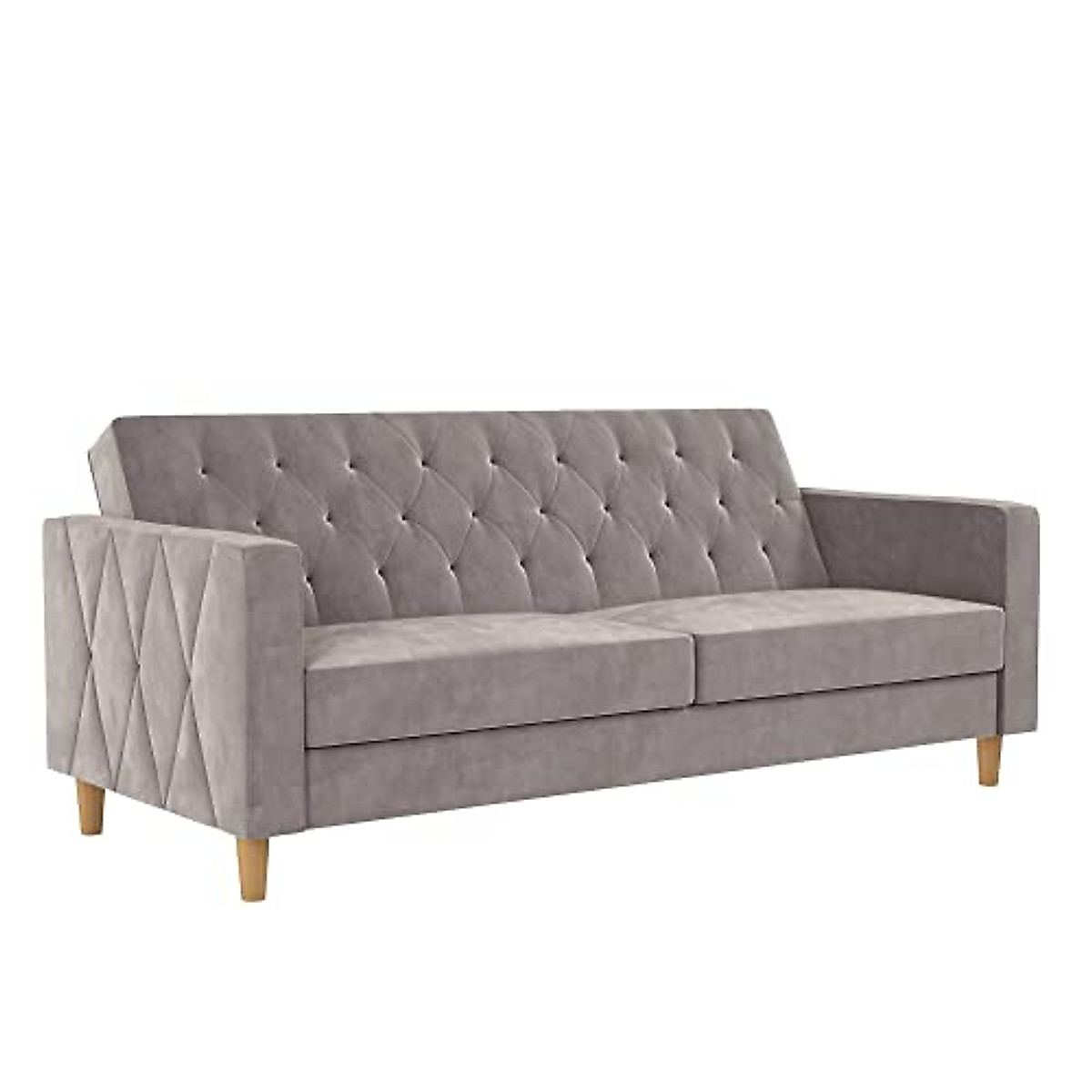 CosmoLiving by Cosmopolitan Liberty Futon with Storage, Light Gray