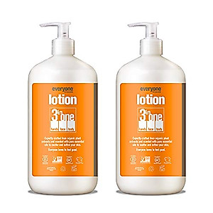 Everyone Nourishing Hand and Body Lotion, 32 Ounce (Pack of 2), Citrus and Mint, Plant-Based Lotion with Pure Essential Oils, Coconut Oil, Aloe Vera and Vitamin E