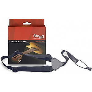 Stagg SNCL001-BK Nylon Strap for Classical Guitars and Ukuleles,Black