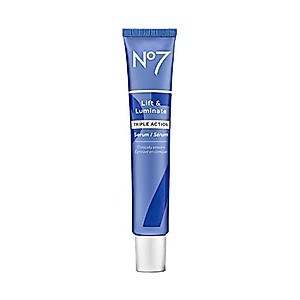 No7 Lift & Luminate Triple Action Face Serum - Collagen Peptide Anti Wrinkle Serum + Brightening Emblica & Vitamin C Face Serum + Pro Retinol Skin Firming Hyaluronic Acid & Hibiscus (50ml)