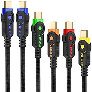 USB C to USB C Cable, Volutz (5-Pack 10ft, 6.5ft, 2X 3.3ft, 1ft), 60W Fast Charge Type C Cable, PD Charger Cord, Fast Charging for MacBook Air/Pro 13''/iPad Mini 6/Pro/Air 4/Samsung Galaxy S22/Pixel