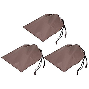 Drawstring Bag,Nylon Drawstring Storage Bags proof Storage Bags for Shoes Clothes Organizer(Coffee)