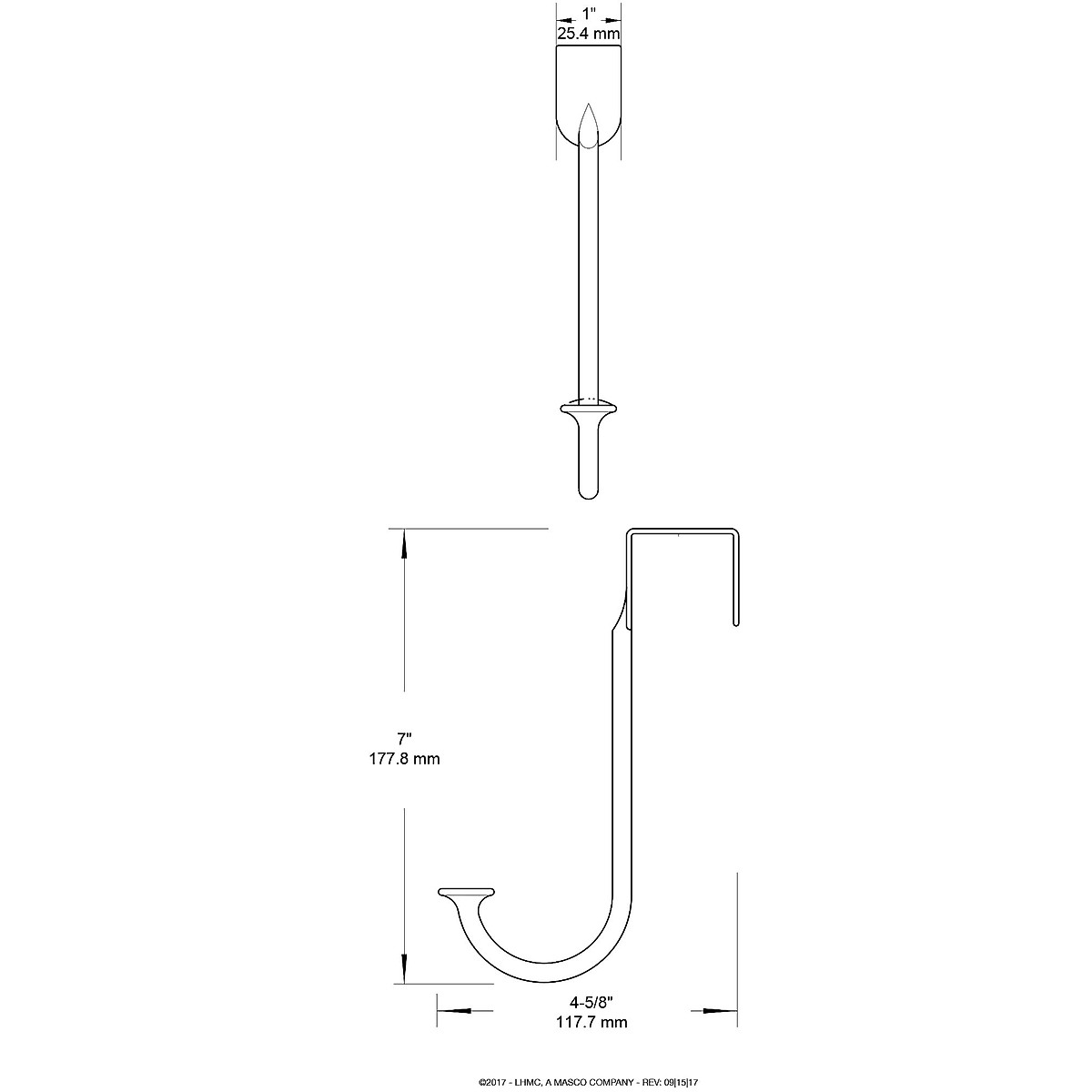 Liberty BBF430Z-SN-U Single Over-the-Door Hook, Satin Nickel