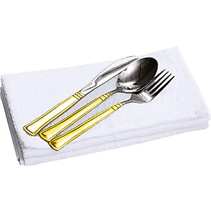 Simpli-Magic 79118 Commercial Grade Soft Plush Cotton Terry Towels, 60-Pack, White