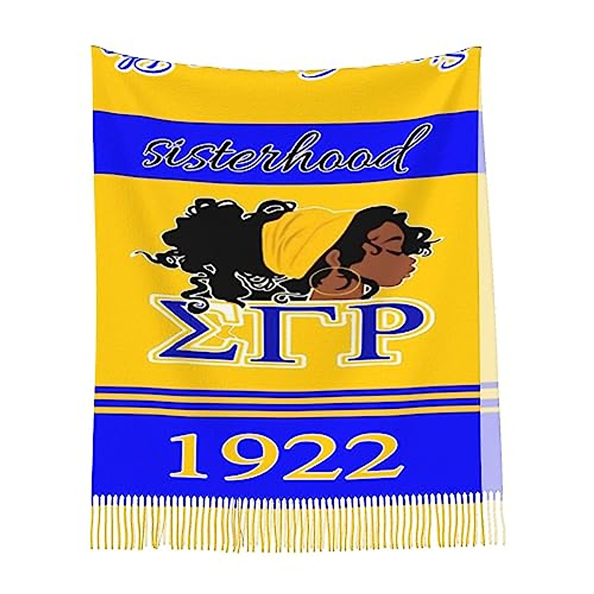 Beyli Sigma Gamma Rho Scarf Winter Warm Long Scarf Sister Gift Soft Tassel Scarf 77.6" * 28.3" Tassel 4"