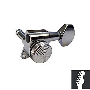 Locking Guitar Tuners Chrome 6 In-line 19:1 Machine Heads Tuning Pegs for Fender Stratocaster/Telecaster