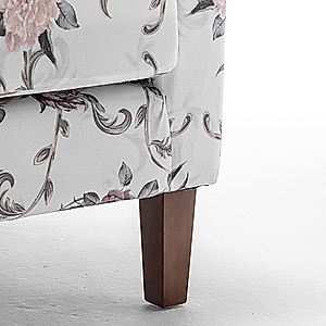 US Pride Modern Accent Armchair for Office and Living Room Decor with Birch Wood Frame and Microfiber Upholstery, Easily Assembled Arm Chair with Removable Cushions, 06 Printed Fabric