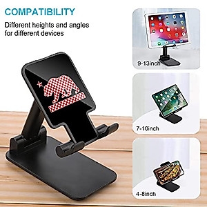 California Checker Bear Flag Foldable Desktop Cell Phone Holder Portable Adjustable Stand for Travel Desk Accessories
