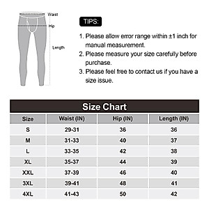 SIMIYA 2 Packs Mens Long Johns, Thermal Underwear for Men Soft Base Layer Mens Thermal Pants for Cold Weather