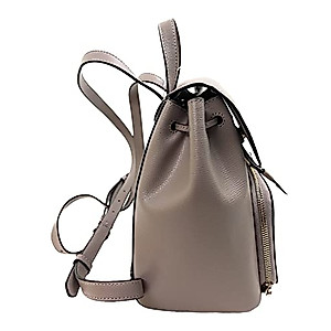 Kate Spade New York Darcy Flap Drawstring Medium Backpack Leather Warm Taupe
