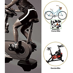 Letgoing Bike Seat Gel Cushion Cover Large Comfort Wide Gel Soft Pad Comfortable Exercise Bicycle Saddle Cover for Women and Men, Fits Cruiser Stationary Bike, Indoor Cycling Spin