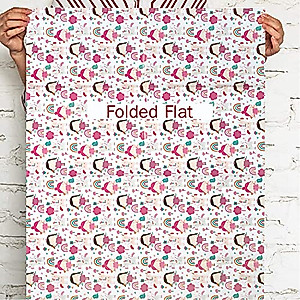 MAYPLUSS Wrapping Paper Large Sheet - Folded Flat - 6 Different Pink Girl Design (45.2 sq. ft.ttl.) - 27.5 inch X 39.4 inch Per Sheet