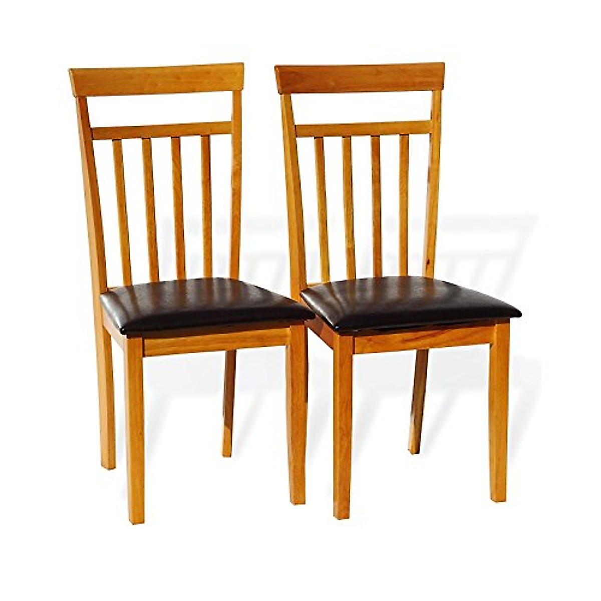 Dining Kitchen Set of 5 Rectangular Dining Table and 4 Side Warm Chairs Wood, Maple