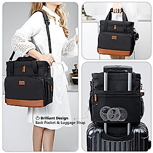 BAGSPRITE Coffee Maker Travel Bag Compatible with Keurig K-Mini or K-Mini Plus, Single Serve Coffee Brewer Carrying Case with Multiple Pockets for K-Cup Pods, Storage Bag With Shoulder Strap Grey